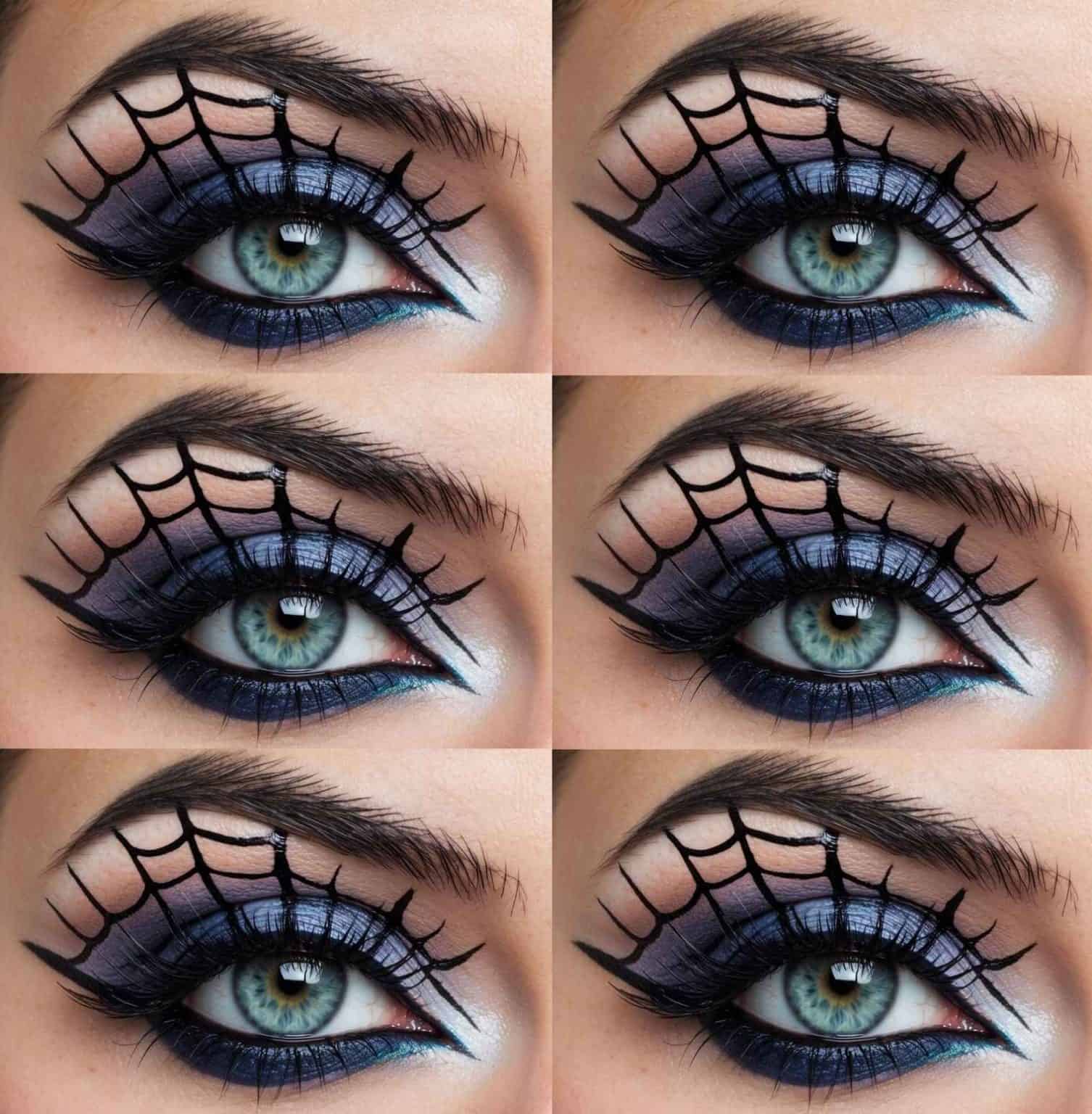 21 Spiderweb Eye Makeup Ideas: Enchanting Halloween Looks to Bewitch and Dazzle - glossandhair.com